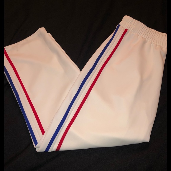 Pants & Jumpsuits | Doublestripe Wideleg Track Pants | Poshmark